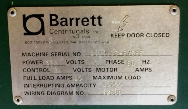 Used Barrett Chip Spinner 301-E Spintech For Sale — Liberty